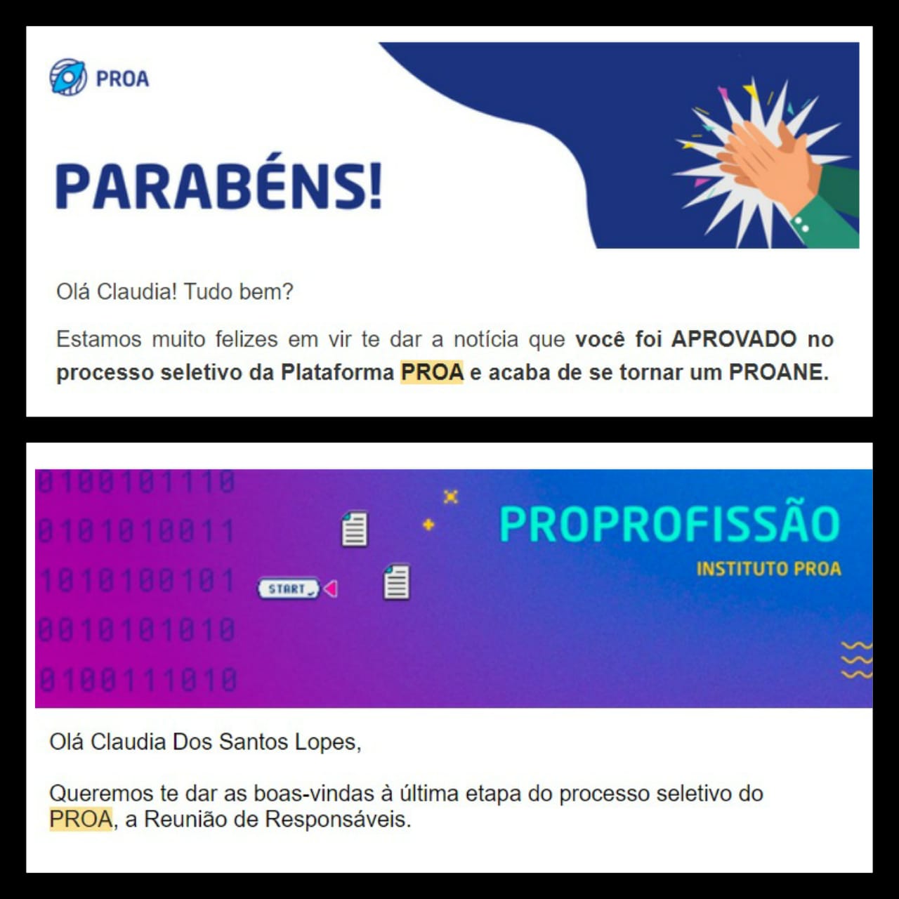 Linha do tempo - Plataforma PROA